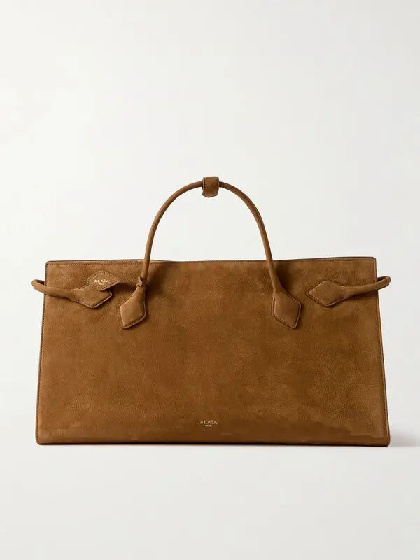 Alaïa East West Nubuck Tote - Brown