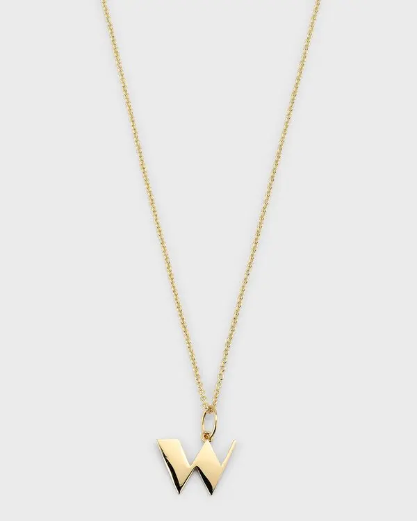SYDNEY EVAN 14k Block Initial Necklace - W