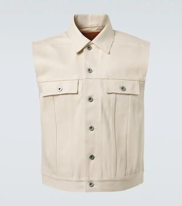 Rick Owens Denim Vest - Neutrals