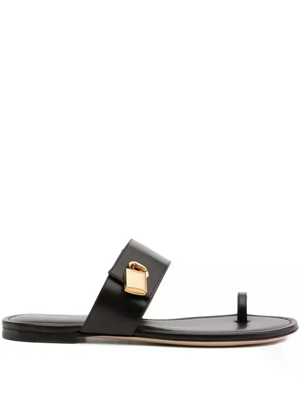 TOM FORD Espresso Flat Sandals - Brown