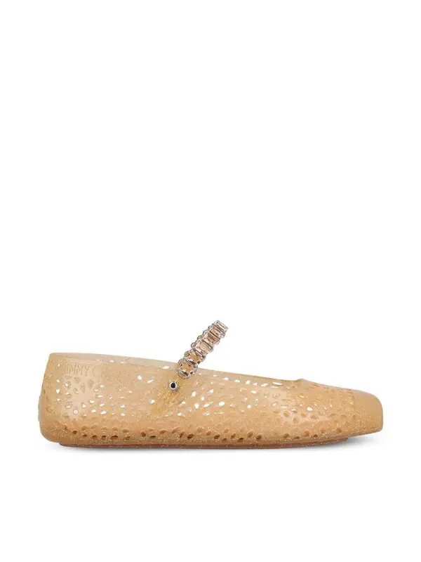 JIMMY CHOO The Jelly Ballet Flats - Light Toffee/silver Mix/light