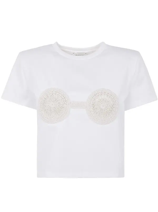 Magda Butrym Cotton Crop T-shirt - White