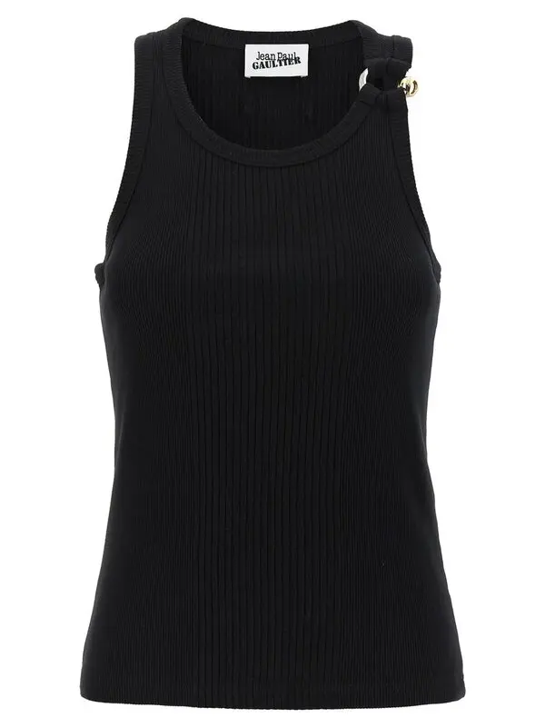 Jean Paul Gaultier Piercing Tank Top - Black