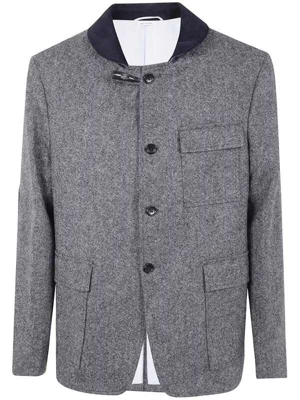 Thom Browne Fisherman Shawl Donegal Tweed Jacket
