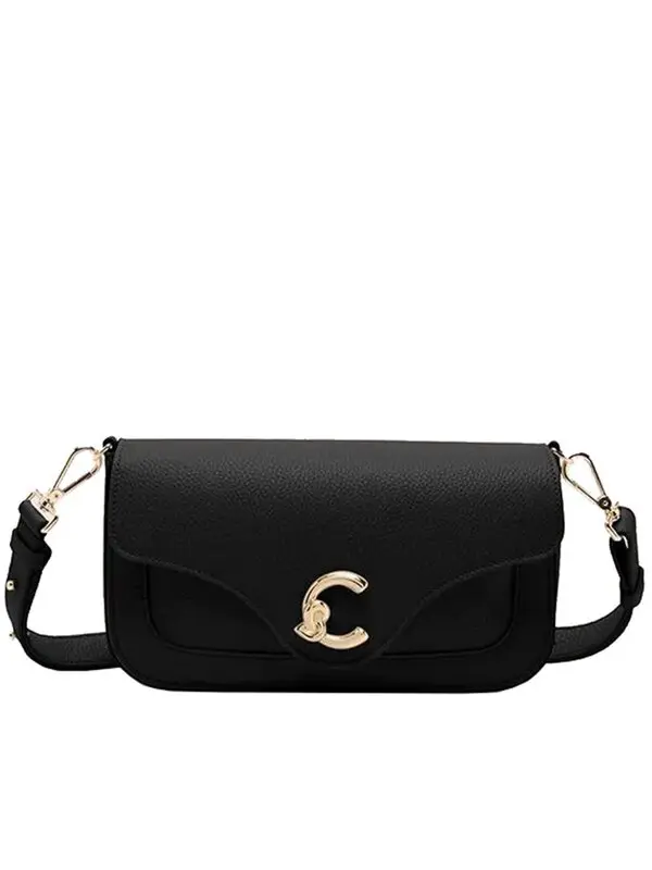 COCCINELLE C-me Leather Shoulder Bag - Black