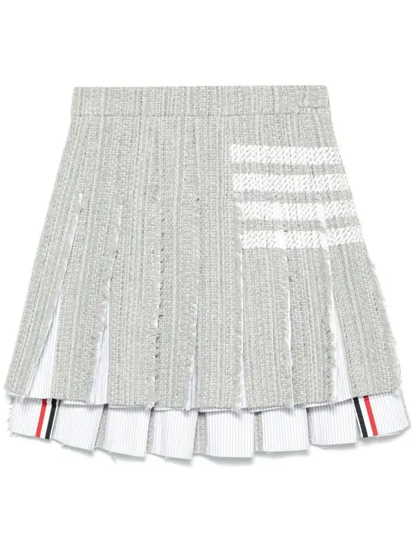 Thom Browne 4-bar Cotton-blend Skirt - Grey