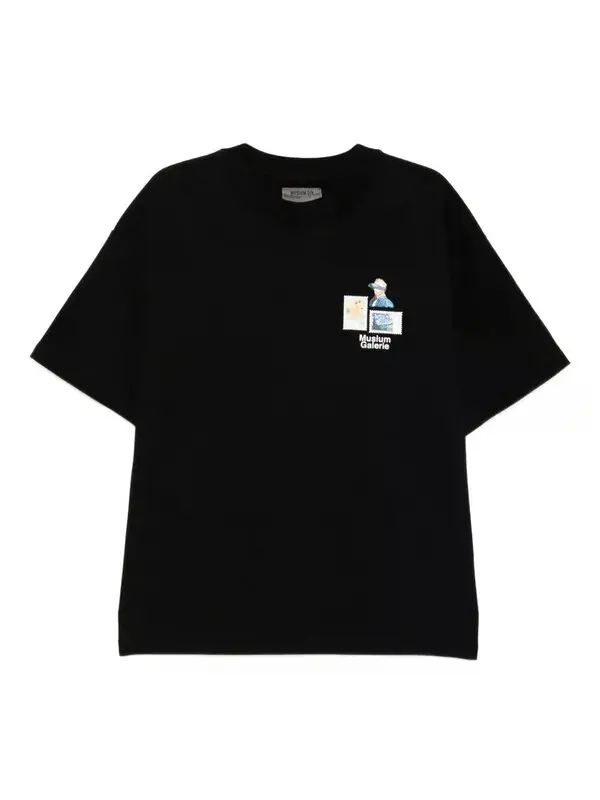 MUSIUM DIV. Stamps Motif T-shirt - Black