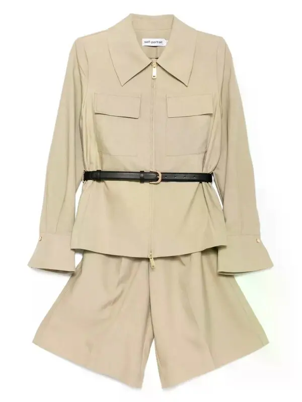 SELF-PORTRAIT Twill Playsuit
