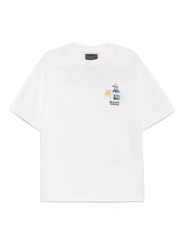 MUSIUM DIV. Stamps Motif T-shirt - White