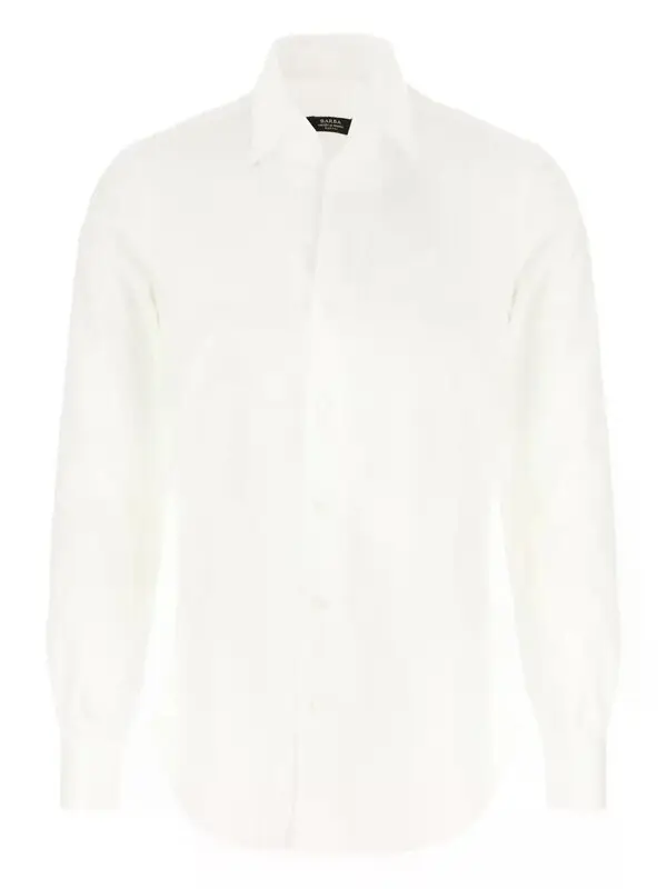 BARBA NAPOLI Long-sleeve Button-fastening Shirt - White