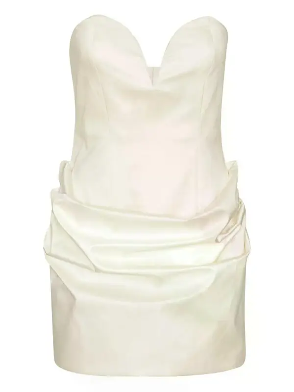 Remain Birger Christensen Sweetheart Neck Minidress - White