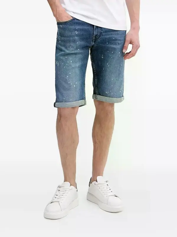 Karl Lagerfeld Turn-up Hem Denim Shorts