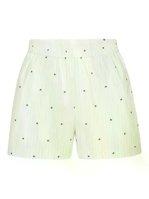 Remain Birger Christensen Striped Shorts - Green