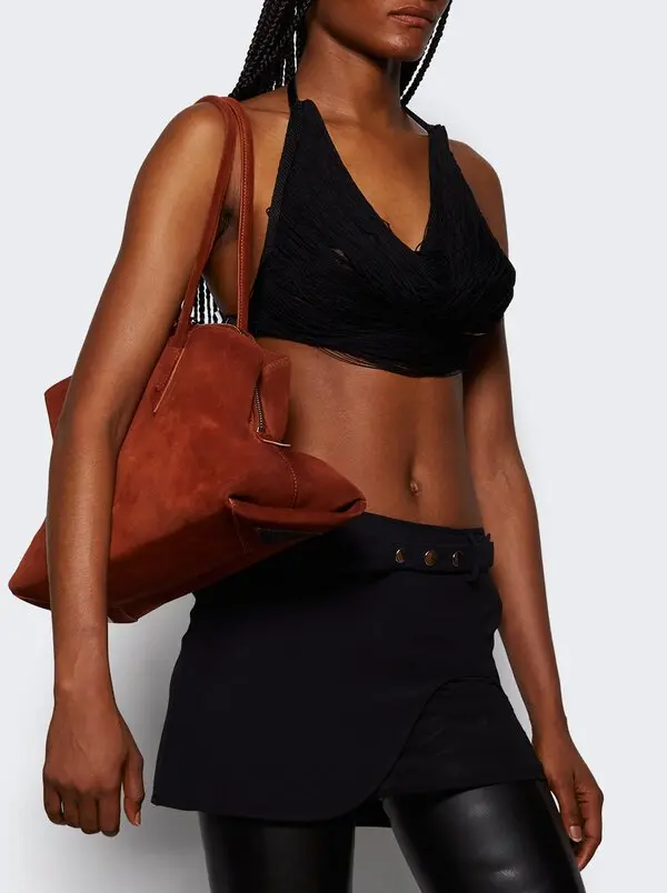Attico La Passeggiata Medium Top Handle Tote - Brown