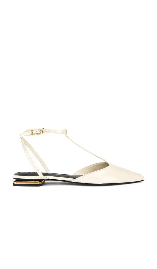 Schutz Allure T Flat - Sugar White