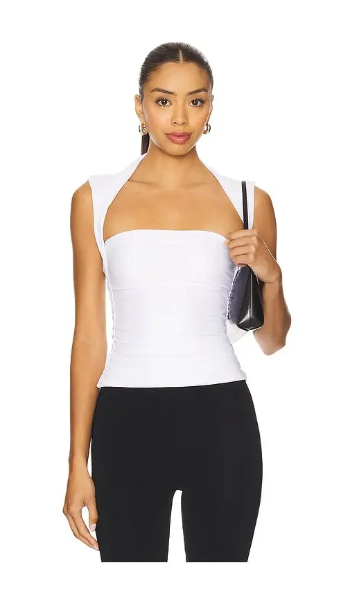 Amanda Uprichard Short Sleeve Momo Top - Ivory