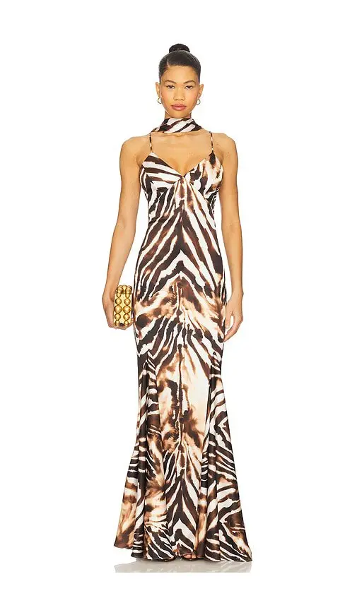 Katie May Tiki Gown - Zebra