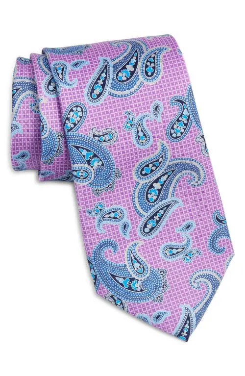 Nordstrom Paisley Silk Neck Tie - Purple