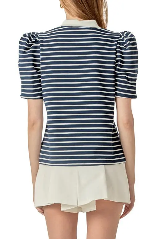 English Factory Puff Sleeve Polo