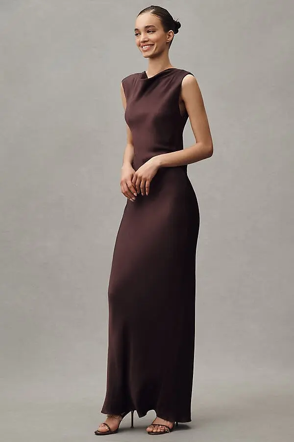 Shona Joy La Lune Cowled Open-back Maxi Dress