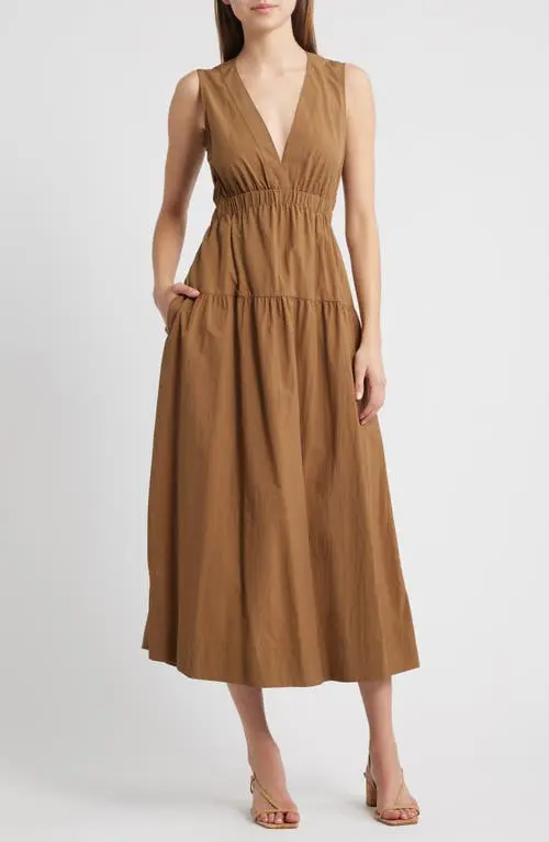 Rails Genevieve Cutout Tiered Sundress - Sepia
