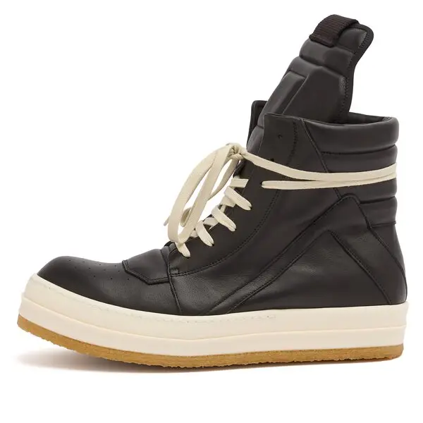 Rick Owens Creep Geobasket Sneaker - Black/milk