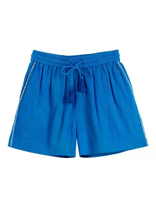 Chinti & Parker Embroidered Cotton Shorts