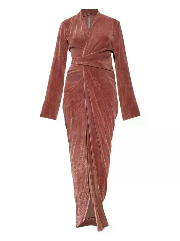 Rick Owens Wrap-effect Velvet Dress
