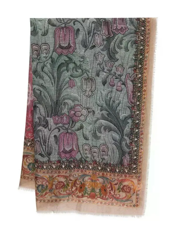 PIERRE-LOUIS MASCIA Euclide Floral-jacquard Scarf