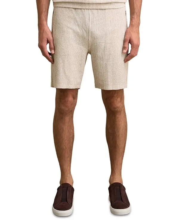 REISS Harvey Jacquard Shorts - Ecru/taupe