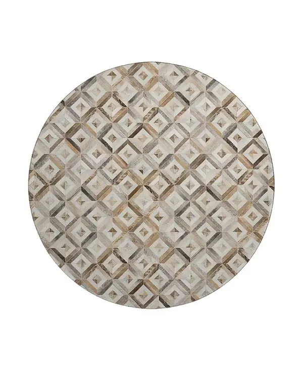 DALYN RUG COMPANY Dalyn Bozeman Bm7 Round Area Rug, 8' X 8 - Gray
