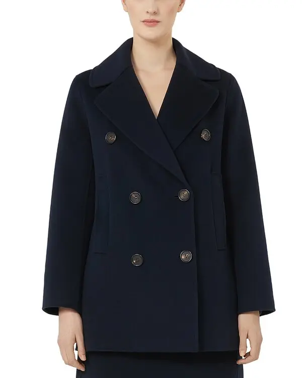 Max Mara Caban Pea Coat - Midnightbl