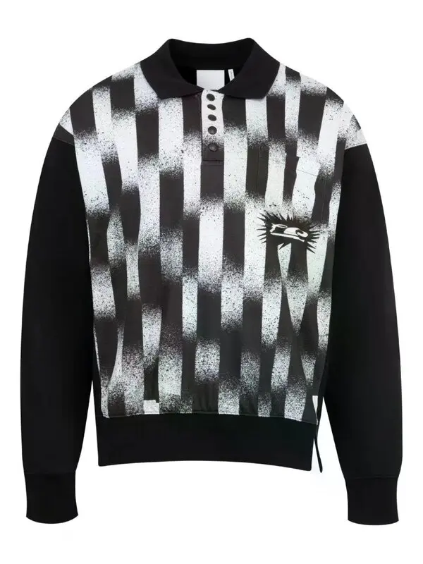 LE PERE Mesh Polo Shirt - Black
