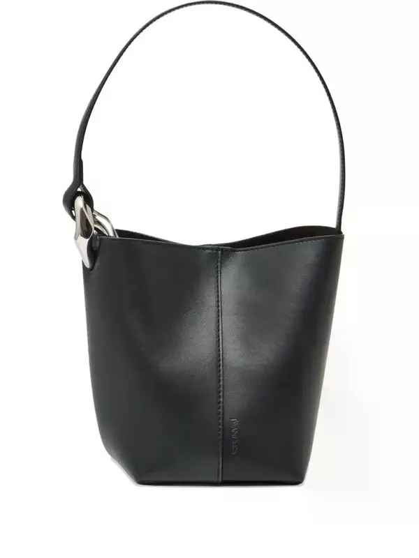 JW Anderson Leather Bucket Bag - Black