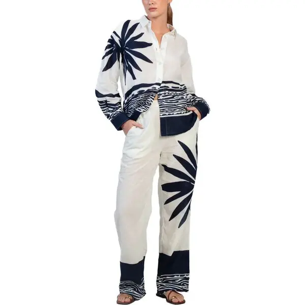 DIARRABLU Wide-leg Linen Pants
