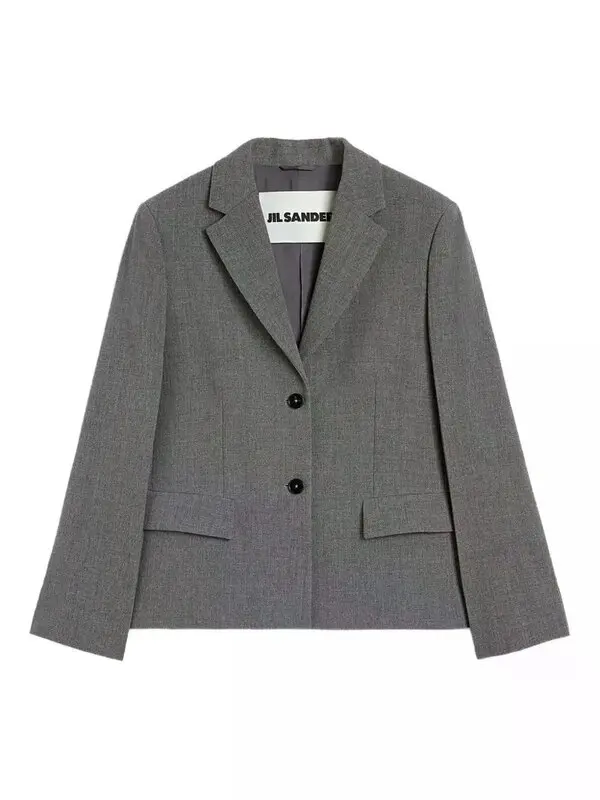 JIL SANDER Mélange-effect Blazer - Grey