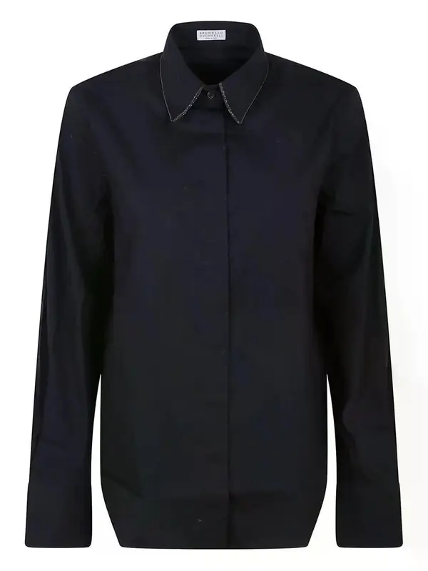 Brunello Cucinelli Embellished-collar Shirt