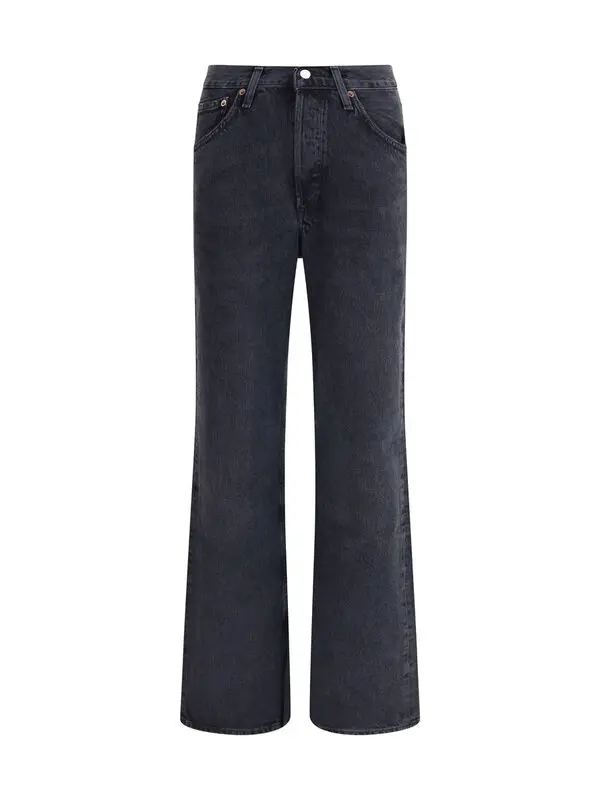 AGOLDE High-rise Straight-leg Jeans - Black