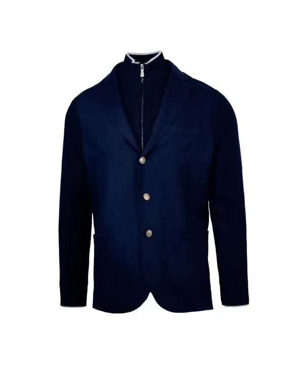 Eleventy Blazer - Blue, Light Gray