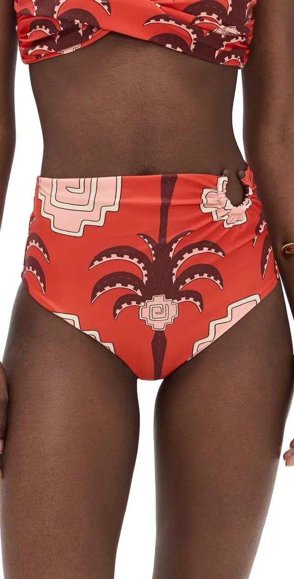 Johanna Ortiz Taita Bikini Bottom - Red/wine/pink
