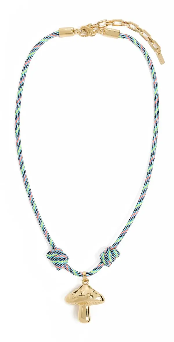 MARTHA CALVO Mushroom Charm Cord Necklace