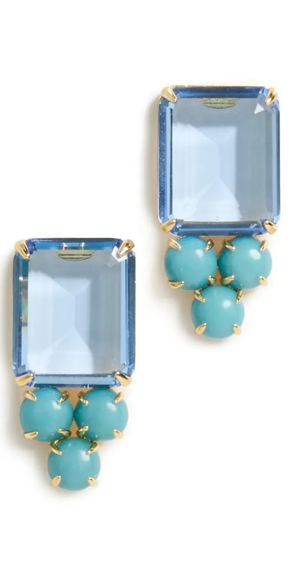 Lele Sadoughi Crystal Berry Button Earrings