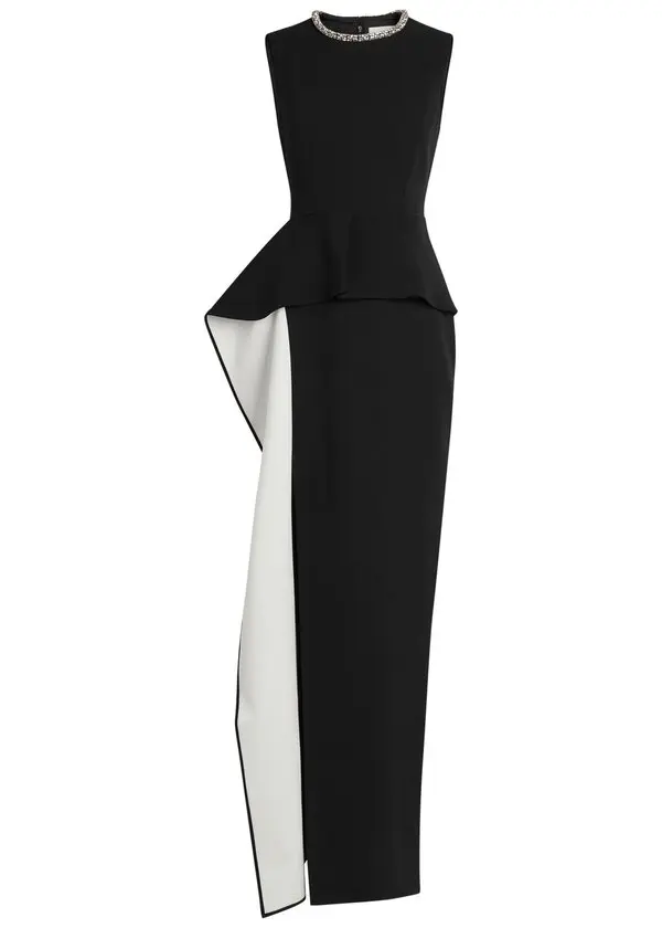 Roland Mouret Waist Drape Crepe Gown