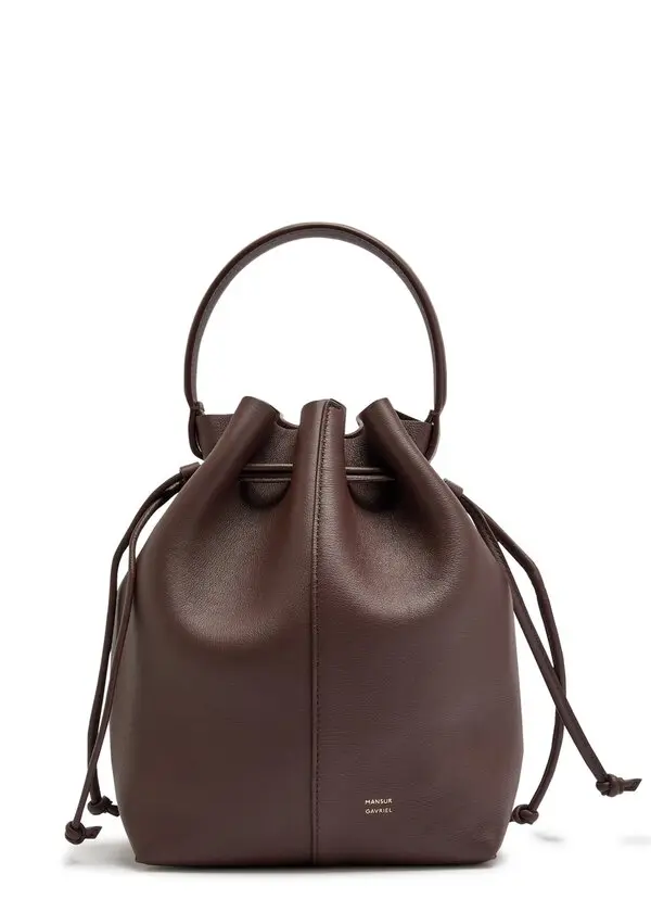 MANSUR GAVRIEL Flores Grained Leather Bucket Bag