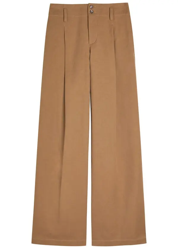 Chloé Wide-leg Canvas Trousers