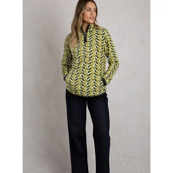 WEIRD FISH Reena 1/4 Zip Printed Microfleece