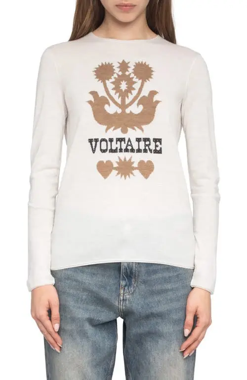 Zadig&Voltaire Teissa We Voltaire Merino Wool Sweater - Ecru