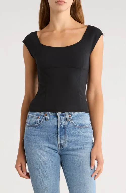 PACSUN Juliet Crop Tank - Black