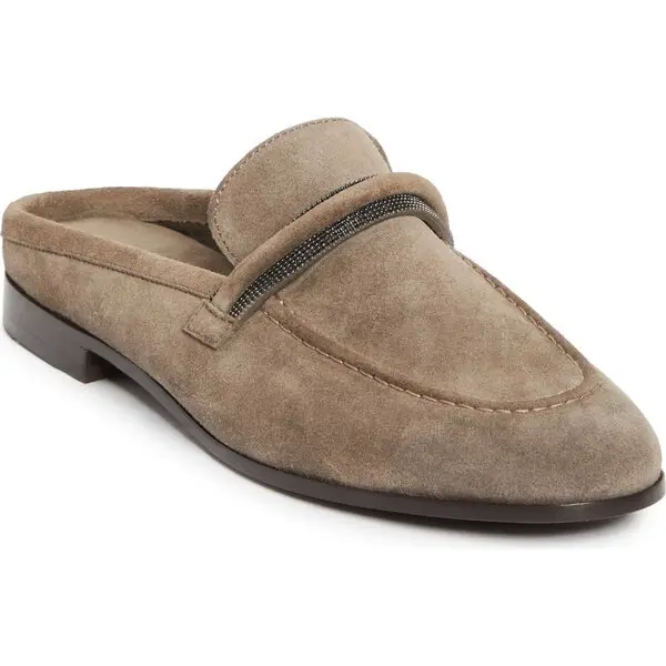 Brunello Cucinelli Monili Trim Loafer Mule - C8769 Torba