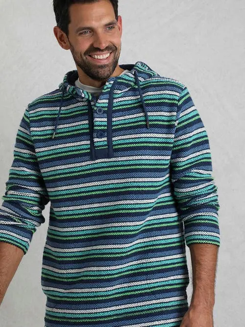 WEIRD FISH Striped Slouchy Fit Hoodie